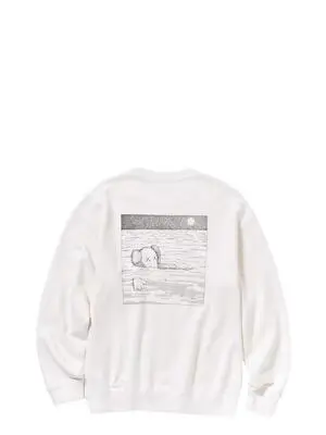 Kaws X Sacai Flock Print Hoodie - Black | Editorialist